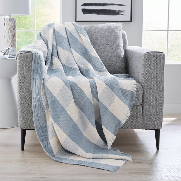 Bedding | Nwt Members Mark Two Tone Gauze Throw 6 X 70 | Poshmark